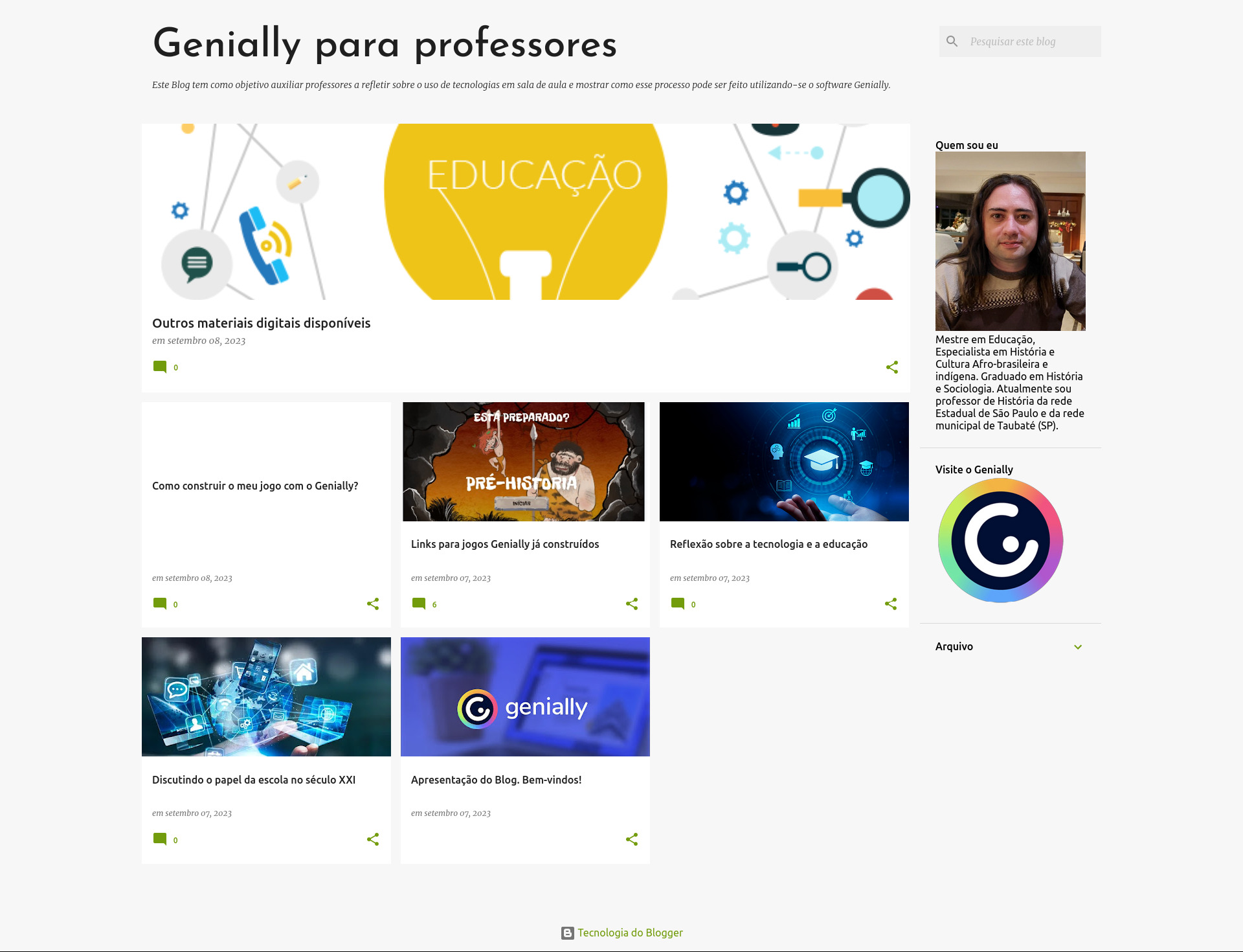 Site: Genially para professores - Mestrado Profissional em Educação ...
